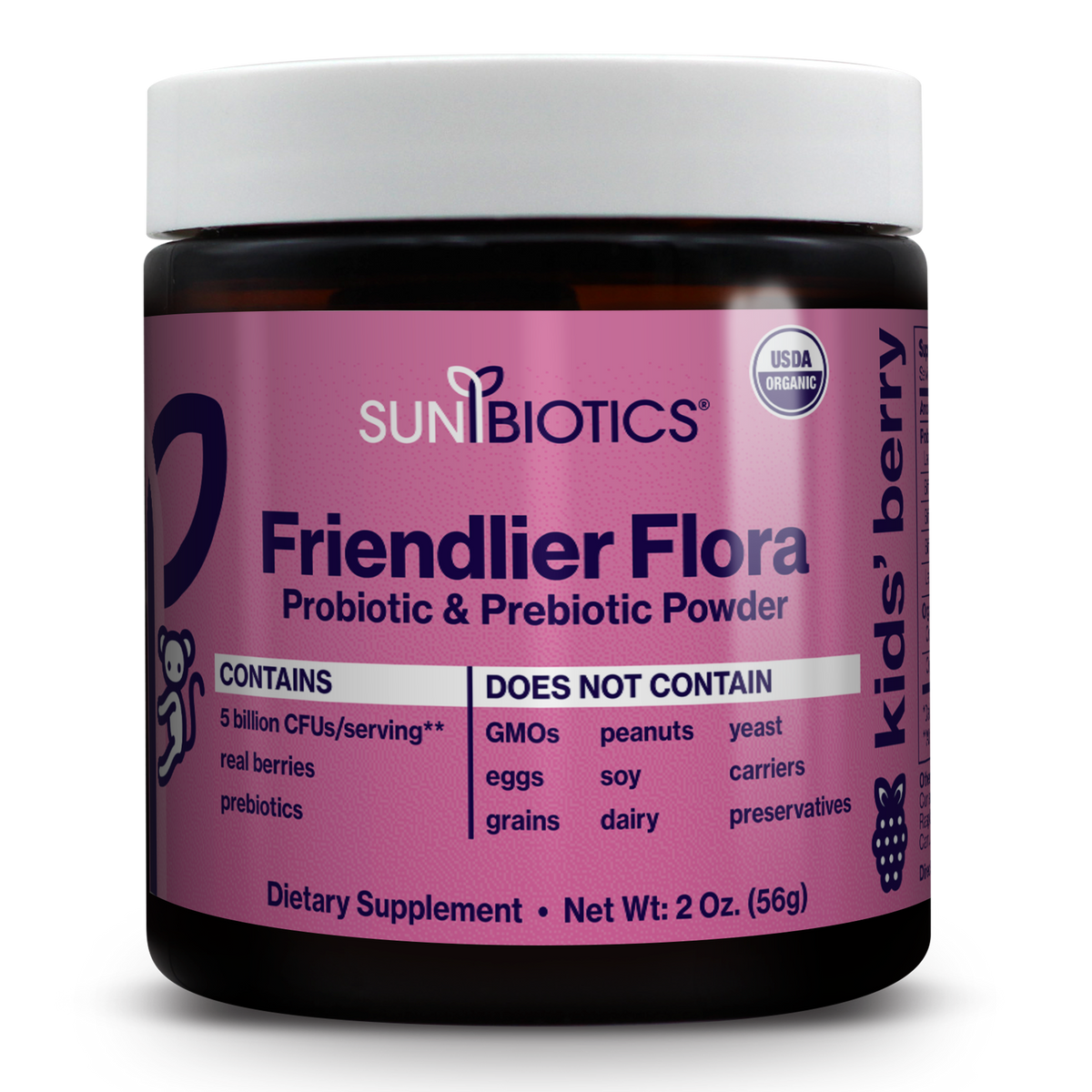 FRIENDLIER FLORA - PROBIOTIC & PREBIOTIC POWDER - KIDS BERRY – Windy ...